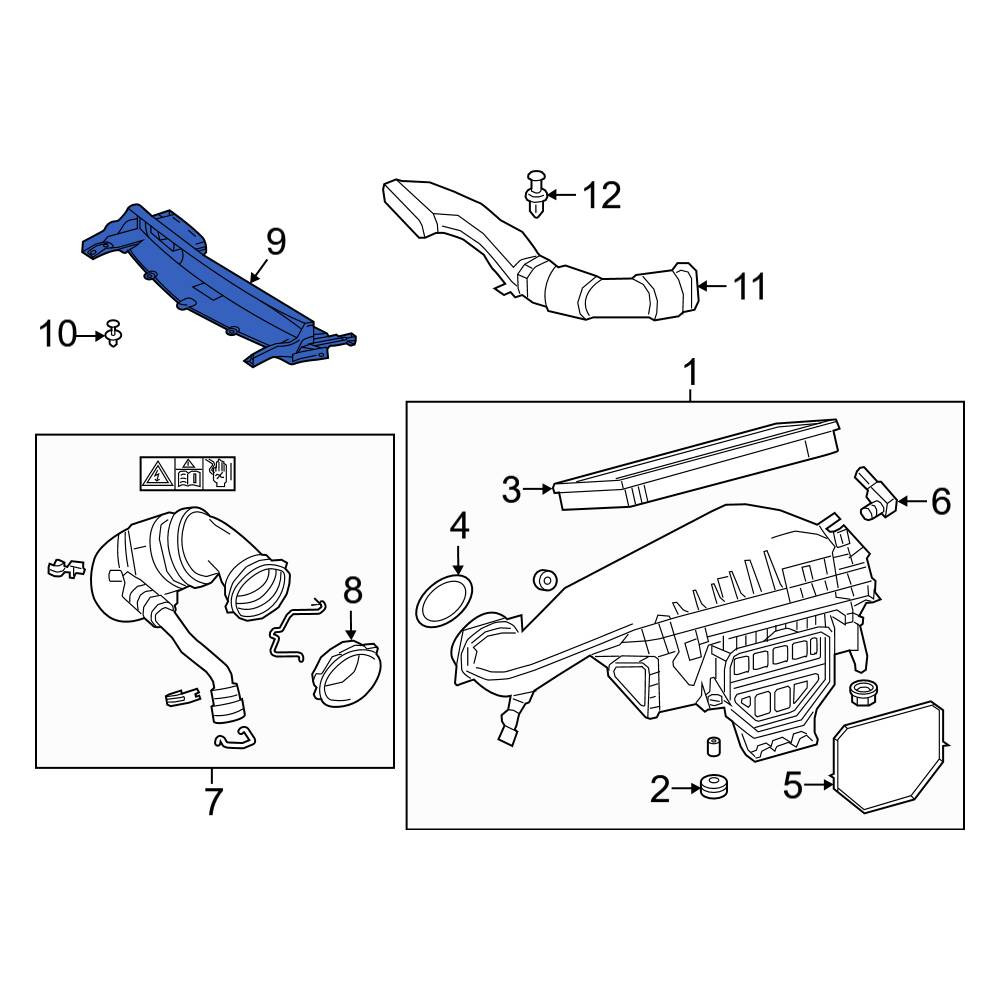Mercedes-Benz OE 2535003400 - Front Radiator Support Air Duct