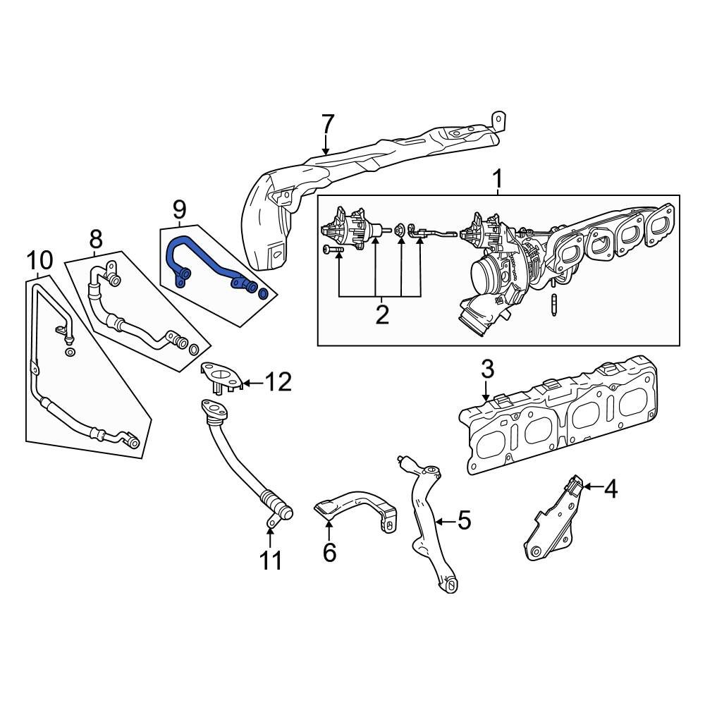 Mercedes-Benz OE 2742031000 - Turbocharger Coolant Line