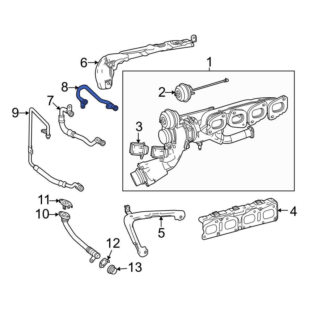 Mercedes-Benz OE 2742031000 - Turbocharger Coolant Line