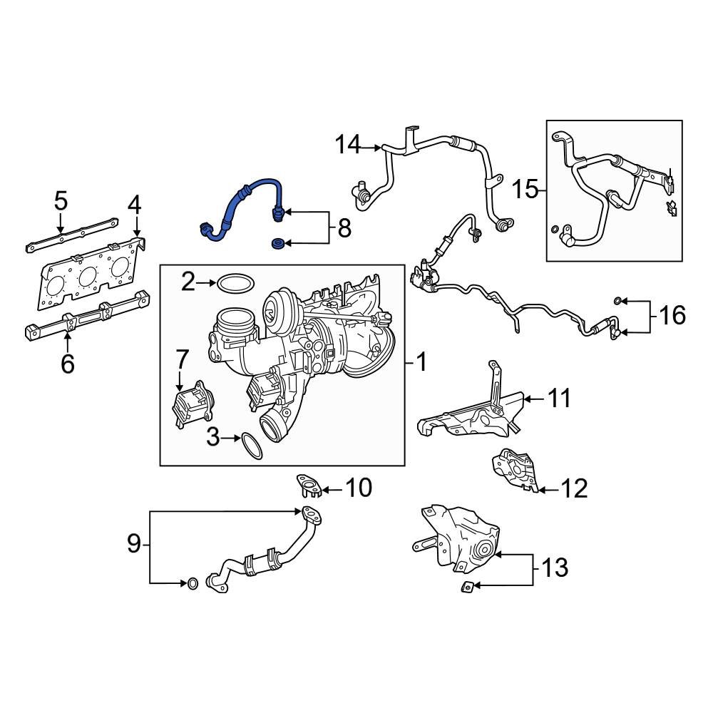 Mercedes-Benz OE 2760900377 - Left Turbocharger Oil Line