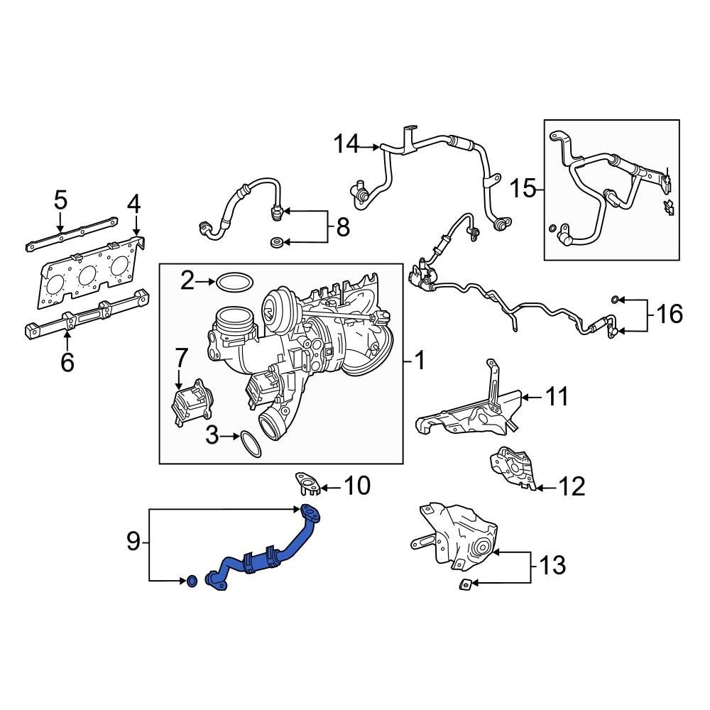 Mercedes-Benz OE 2760900577 - Left Turbocharger Oil Line