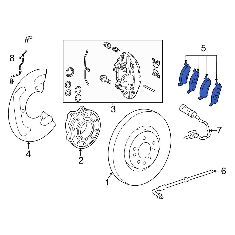 Mercedes-Benz OE 0004209003 - Front Disc Brake Pad Set