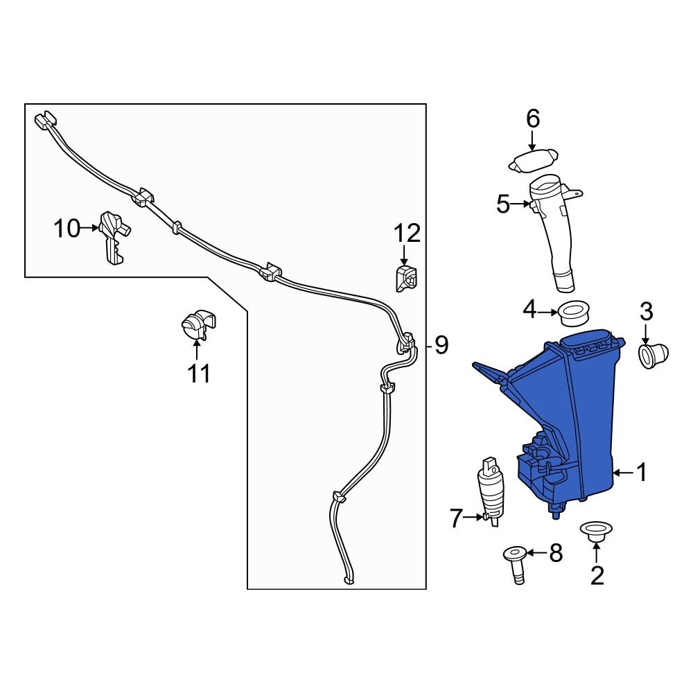 Mercedes-Benz OE 2058690220 - Washer Fluid Reservoir