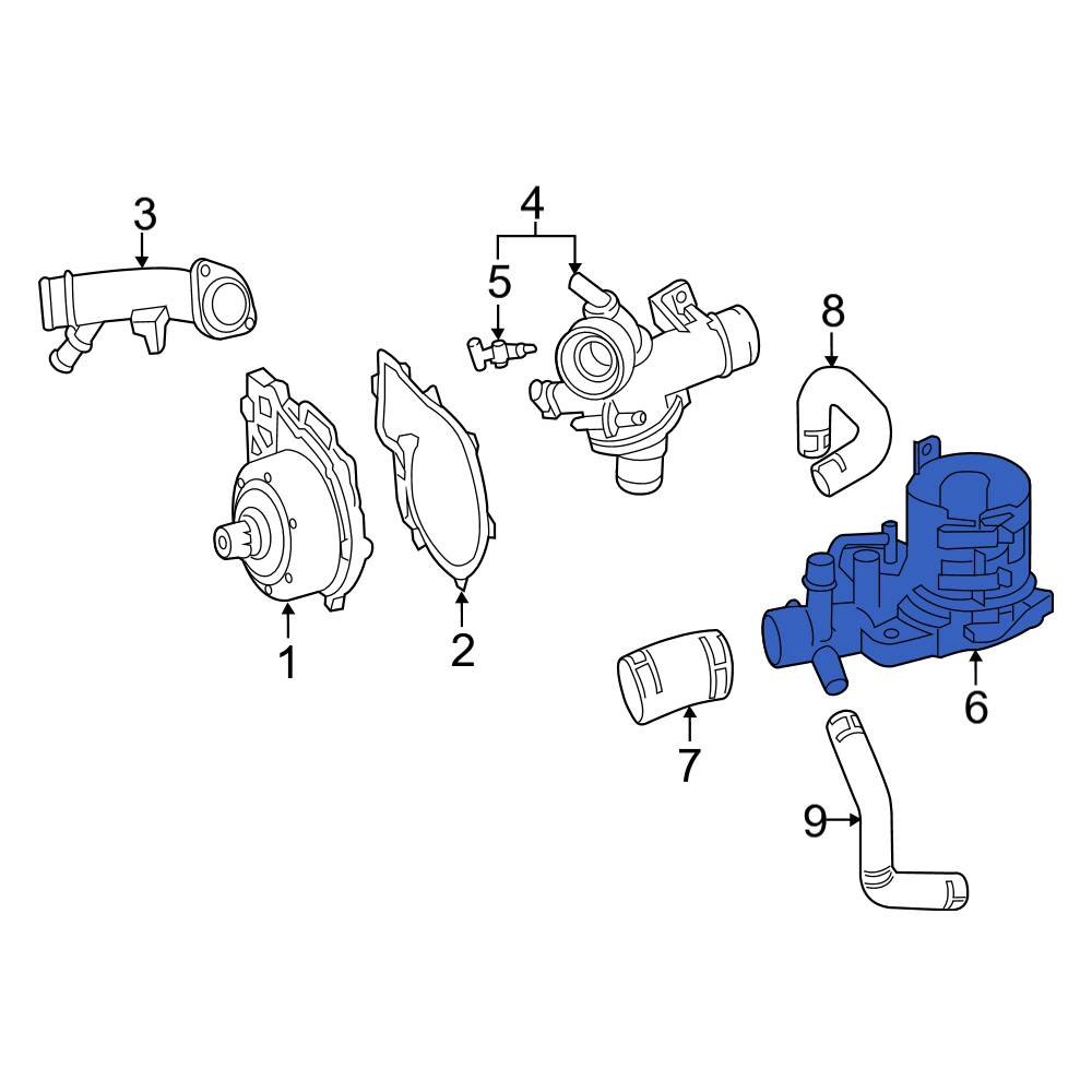 Mercedes-Benz OE 6512006000 - Engine Coolant Outlet Flange