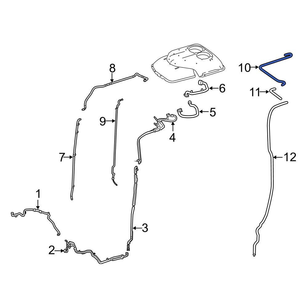 Mercedes-Benz OE 9068325223 - Rear Upper A/C Evaporator Drain