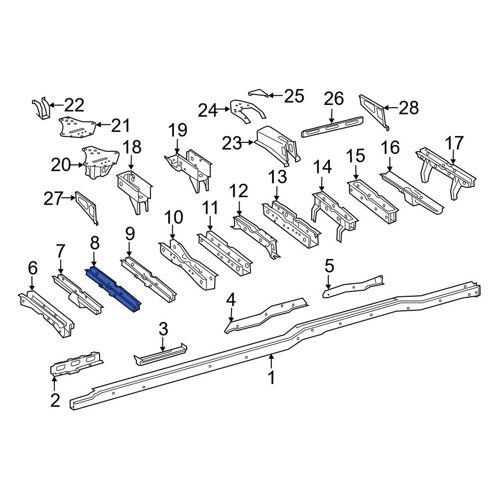 Mercedes-Benz OE 9063102537 - Front Center Frame Crossmember