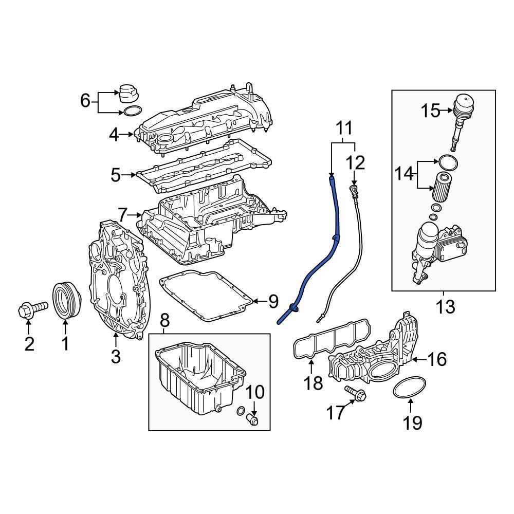 Mercedes-Benz OE 6510101366 - Engine Oil Dipstick Tube
