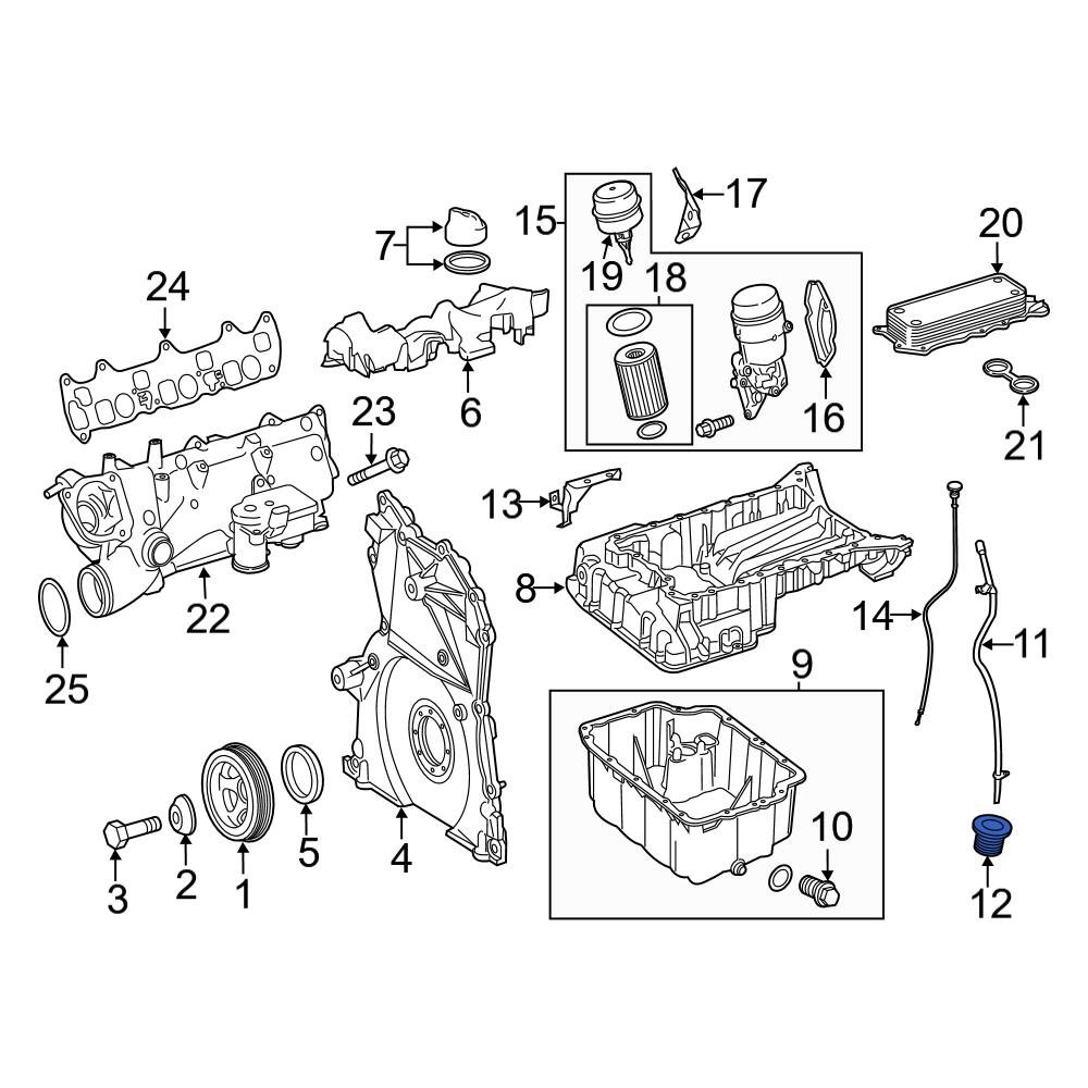 Mercedes-Benz OE 1120160000 - Upper Engine Oil Dipstick Tube Seal