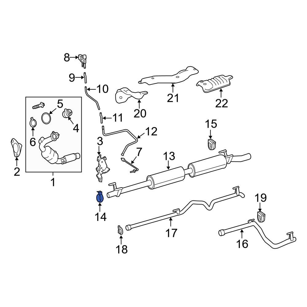 Mercedes-Benz OE 0004901341 - Rear Left Exhaust Muffler Clamp