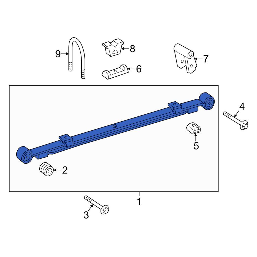 Mercedes-Benz OE 906320790664 - Rear Leaf Spring Assembly