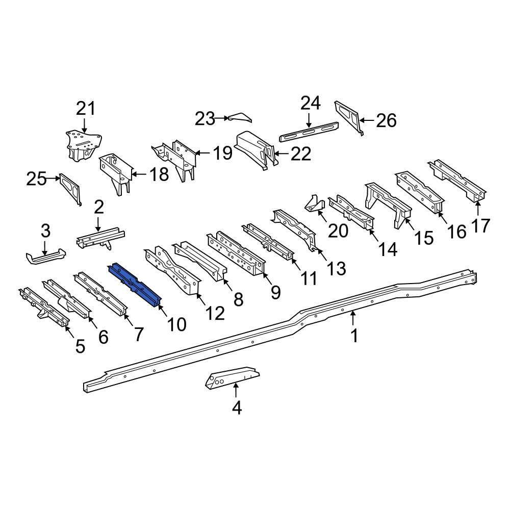 Mercedes-Benz OE 9063102537 - Front Center Frame Crossmember