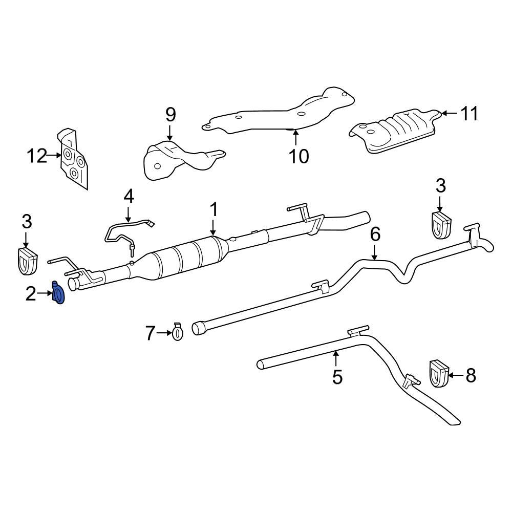 Mercedes-Benz OE 0004901441 - Rear Left Exhaust Muffler Clamp