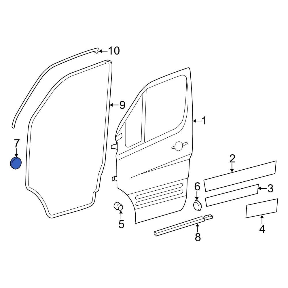 Mercedes-Benz OE 0009980690 - Front Door Shell Seal