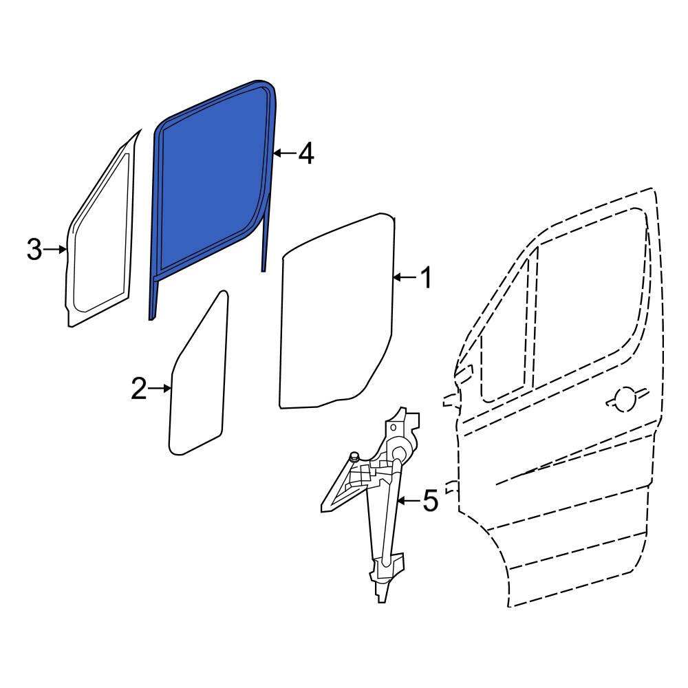 Mercedes-Benz OE 910725040064 - Front Left Window Channel