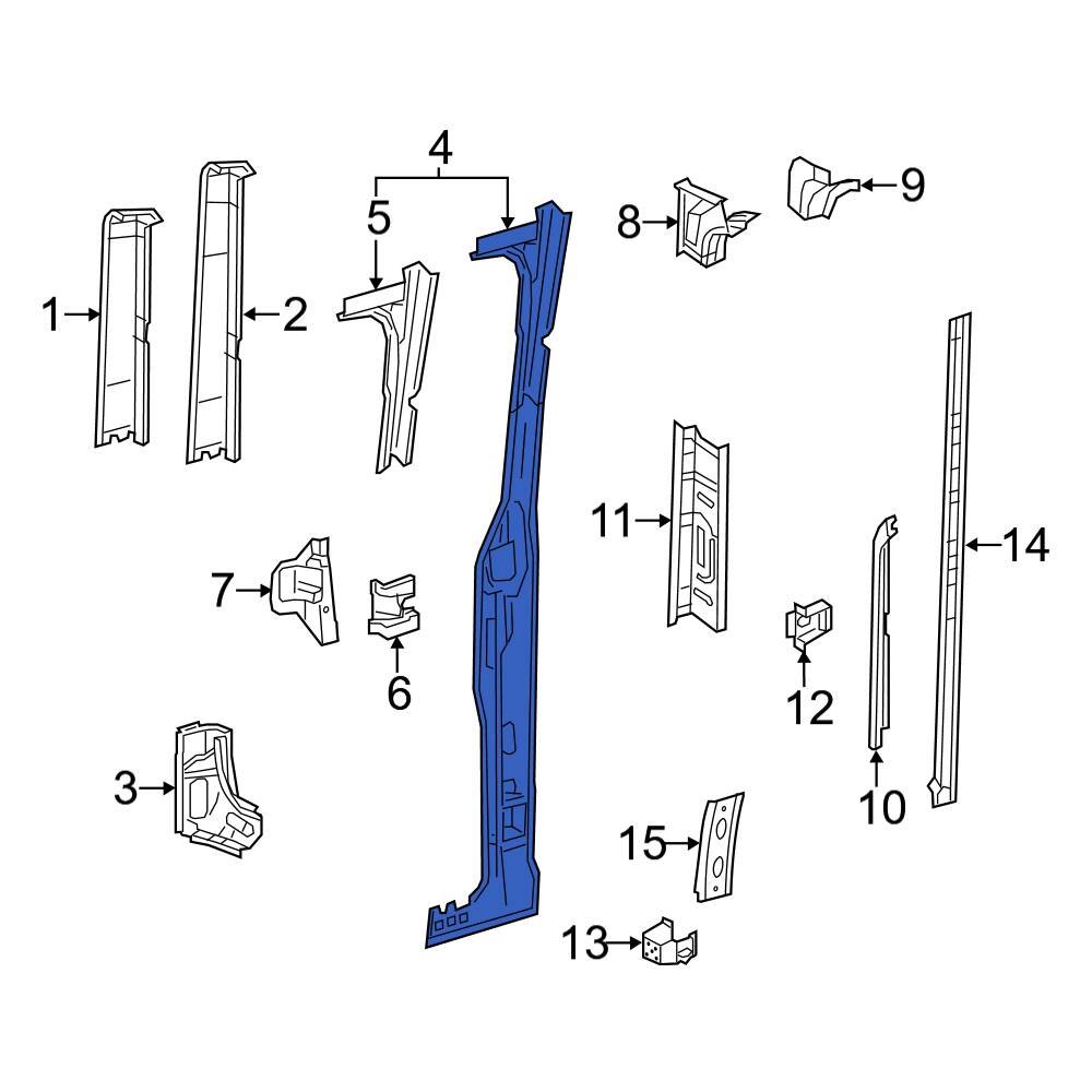 Mercedes-Benz OE 9066303100 - Right Outer Body C-Pillar