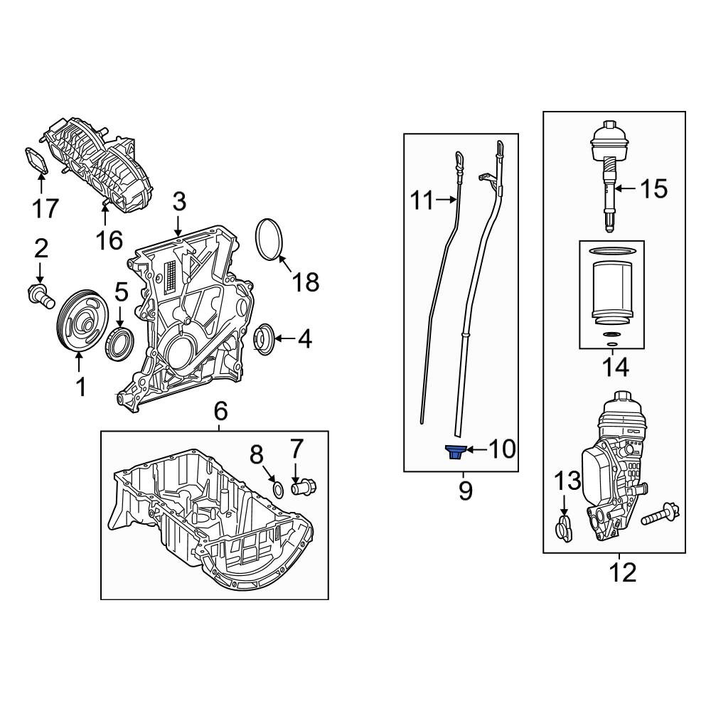Mercedes-Benz OE 1120160000 - Upper Engine Oil Dipstick Tube Seal