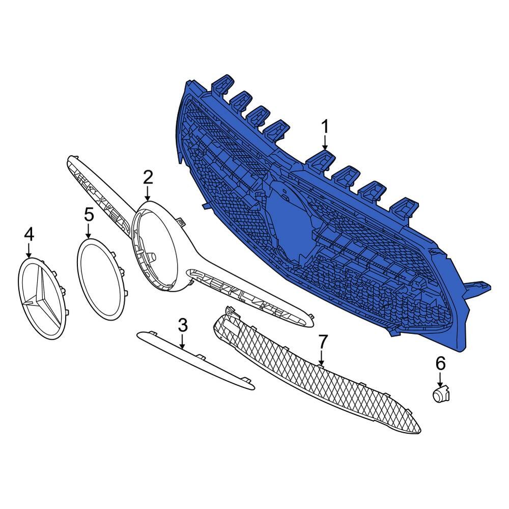 Mercedes-Benz OE 1188882300 - Front Upper Grille