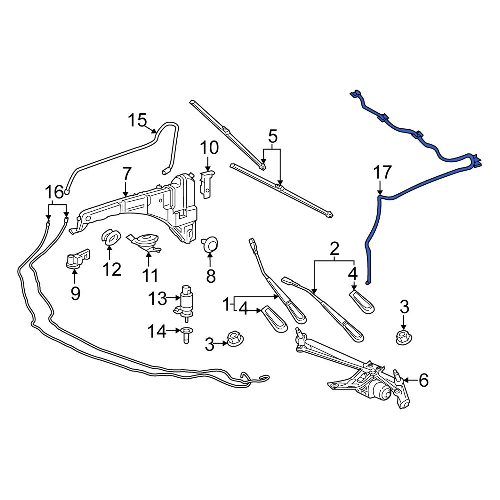 Mercedes-Benz OE 1778600100 - Front Windshield Washer Nozzle