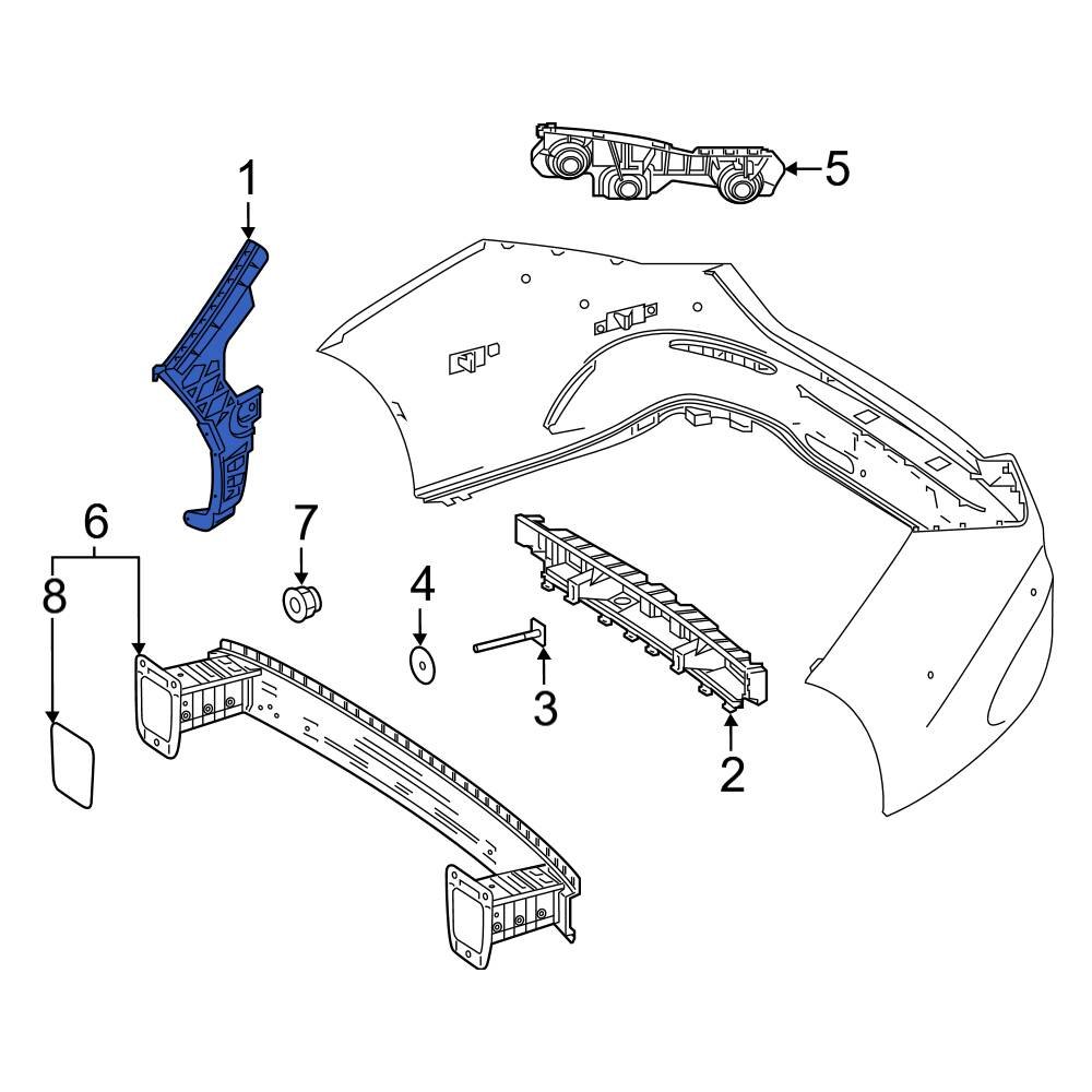 Mercedes-Benz OE 1188850100 - Rear Left Bumper Cover Reinforcement