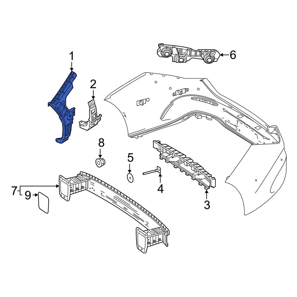 Mercedes-Benz OE 1188850100 - Rear Left Bumper Cover Reinforcement