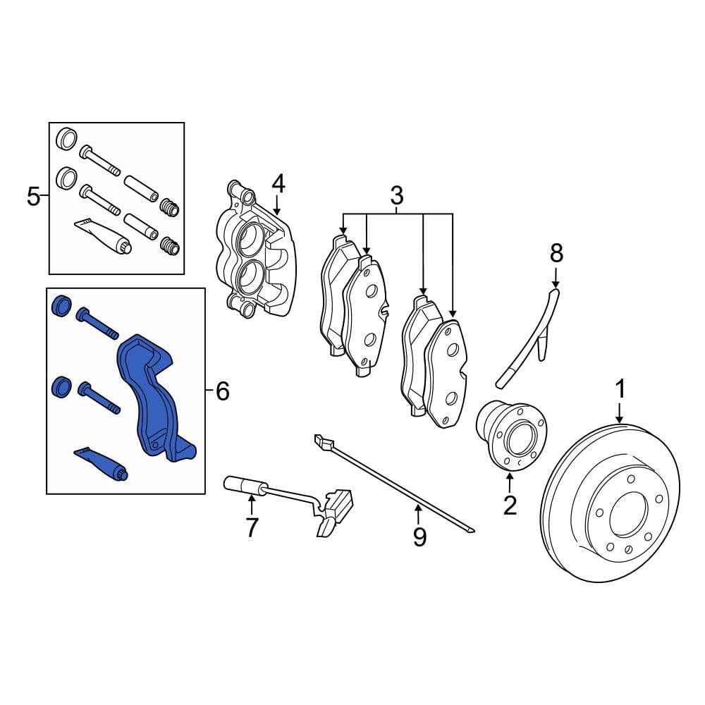 Mercedes-Benz OE 0004207515 - Front Disc Brake Caliper Bracket