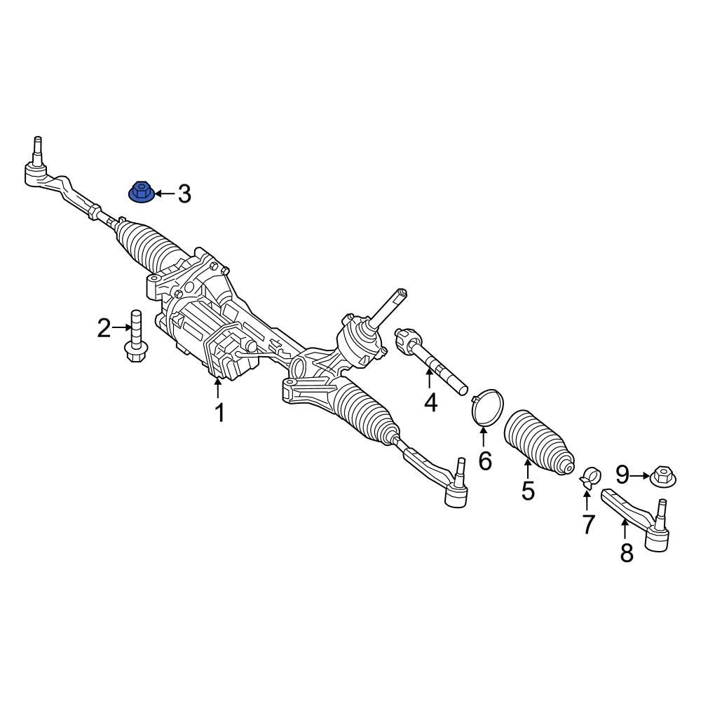 Mercedes-Benz OE 000000003277 - Inner Suspension Control Arm Nut