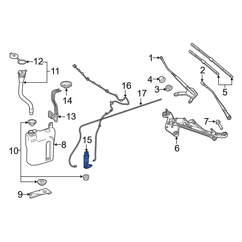 Mercedes-Benz OE 2318660021 - Windshield Washer Pump