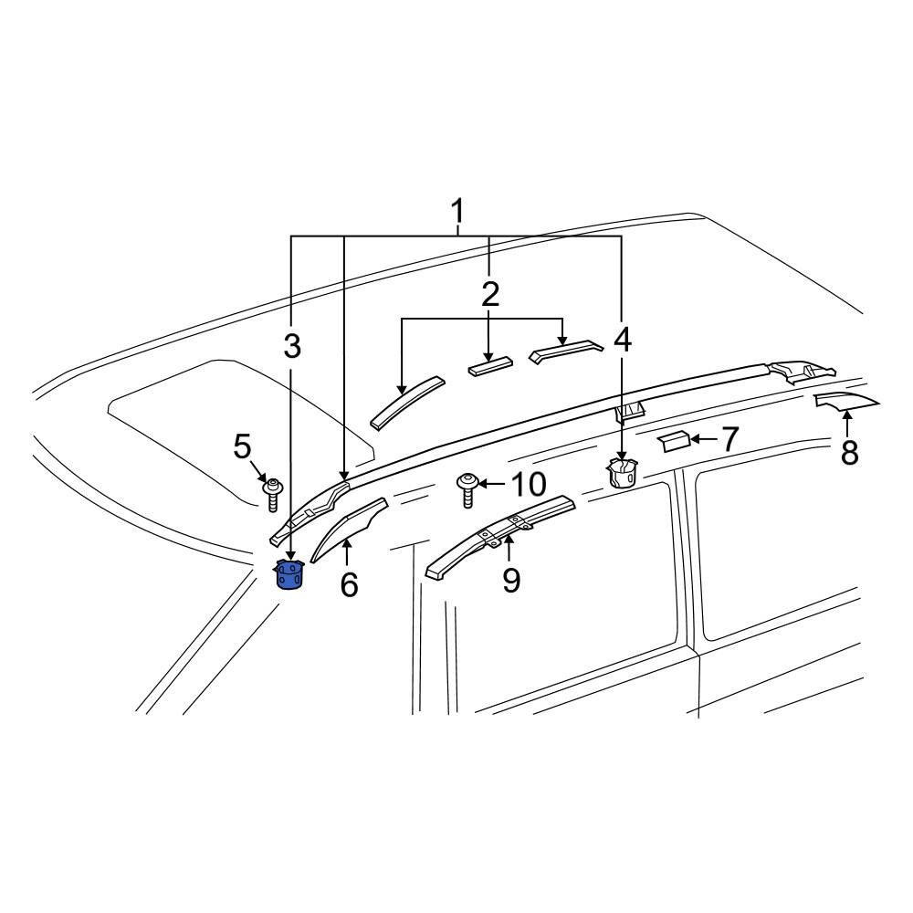 Mercedes-Benz OE 000991067164 - Rear Roof Luggage Carrier Side Rail Clip