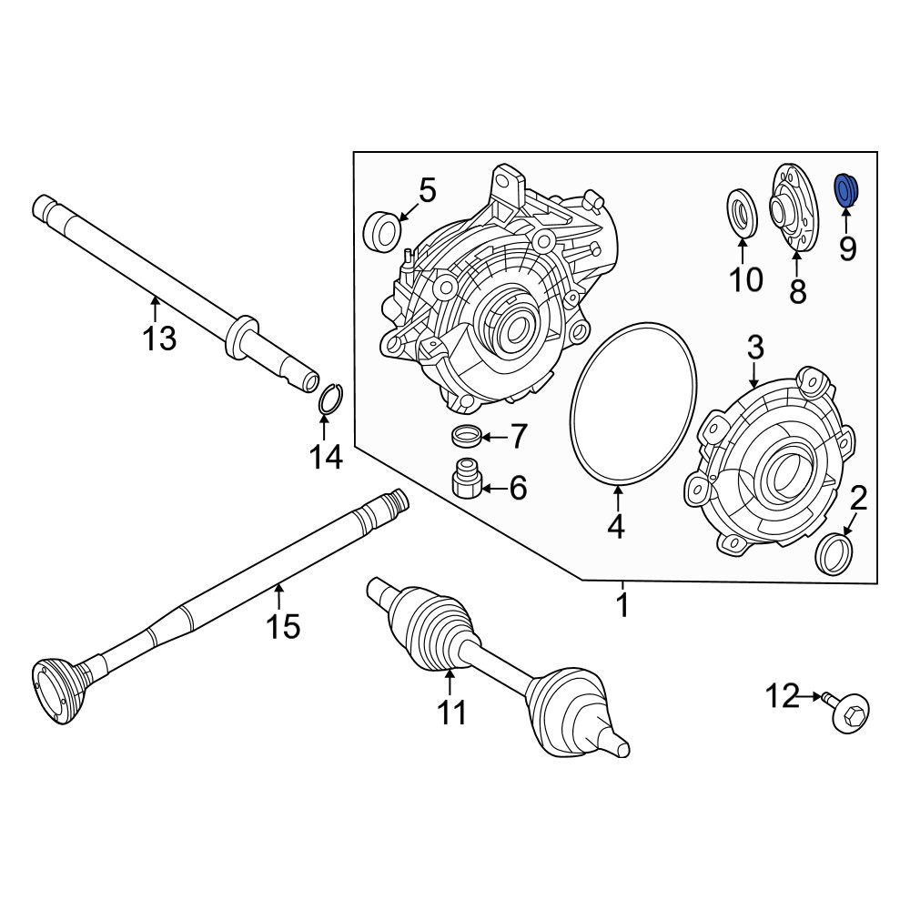 Mercedes-Benz OE 2213530372 - Drive Shaft Flange Yoke Nut