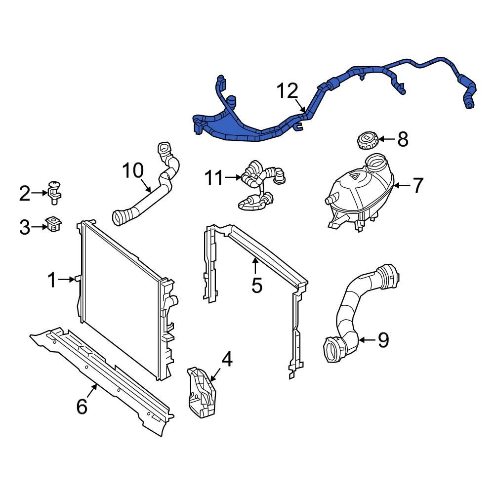 Mercedes-Benz OE 2535017200 - Right Radiator Coolant Hose