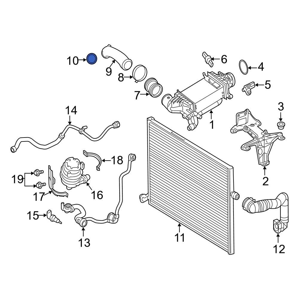 Mercedes-Benz OE 0209977845 - Turbocharger Intercooler Pipe O-Ring