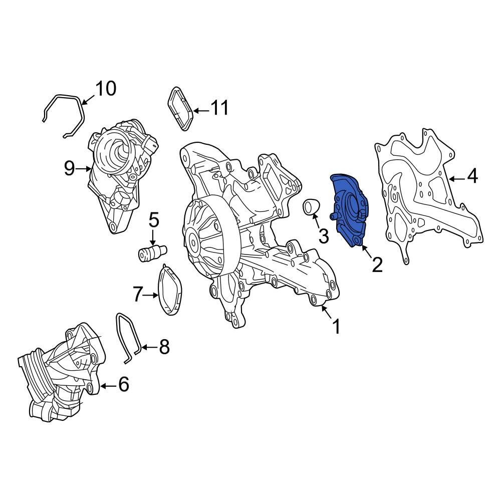 Mercedes-Benz OE 2762010703 - Engine Water Pump Housing