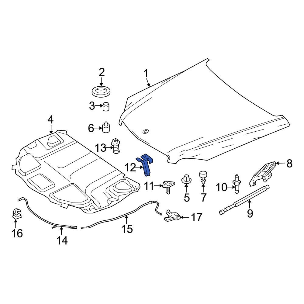 Mercedes-Benz OE 2188800064 - Front Hood Safety Catch