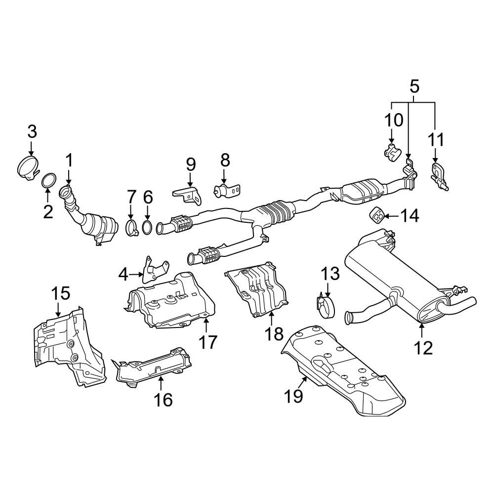 Mercedes-Benz OE 0004901441 - Rear Left Exhaust Muffler Clamp
