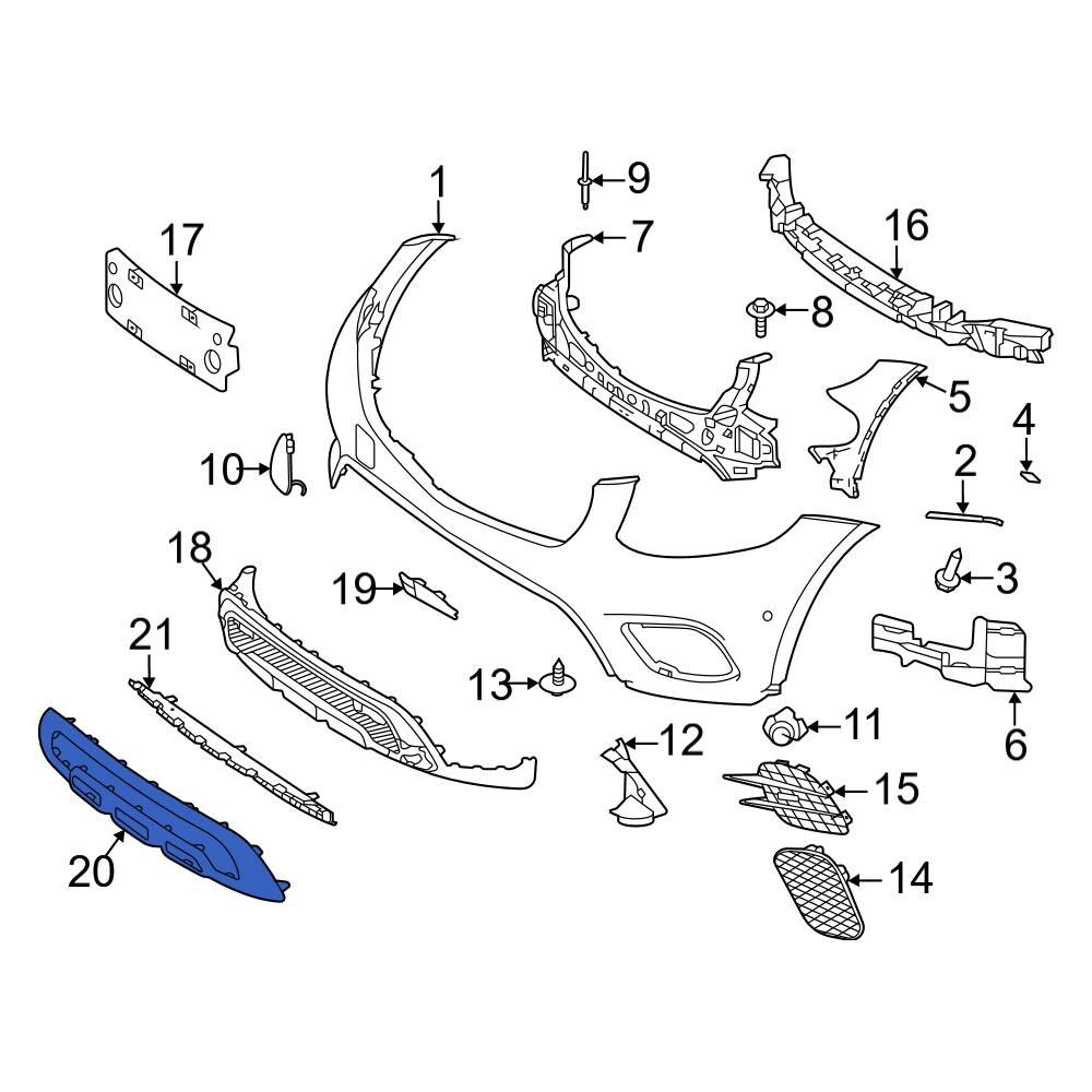 Mercedes-Benz OE 2538850102 - Front Grille Molding