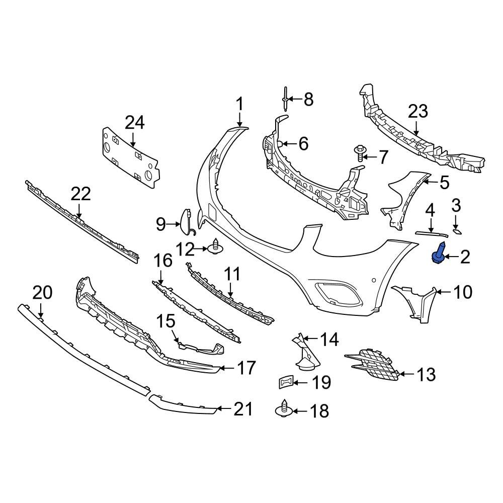 Mercedes-Benz OE 000000000543 - Bumper Cover Bolt