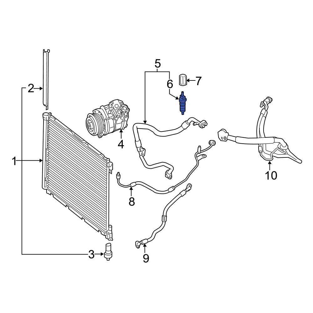Mercedes-Benz OE 0008320285 - A/C Service Valve Core