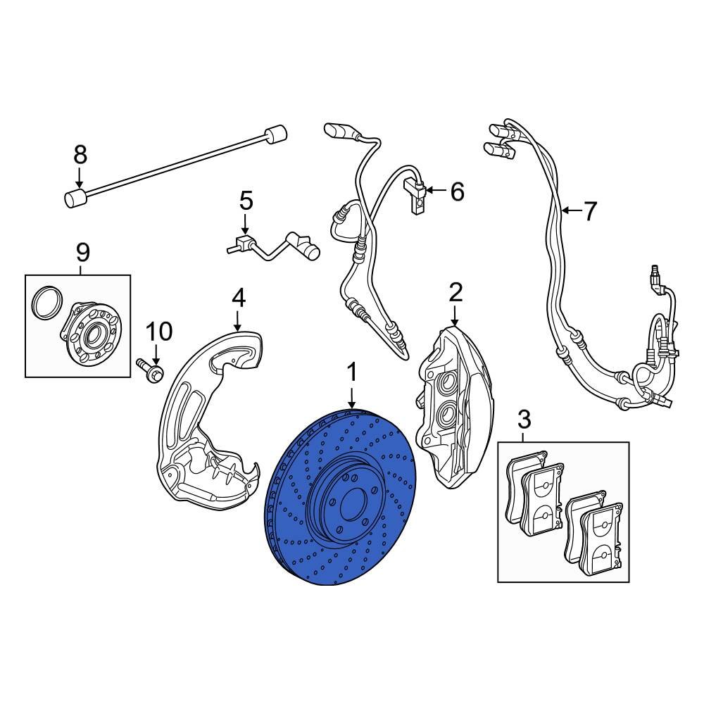 Mercedes-Benz OE 2224215100 - Front Disc Brake Rotor