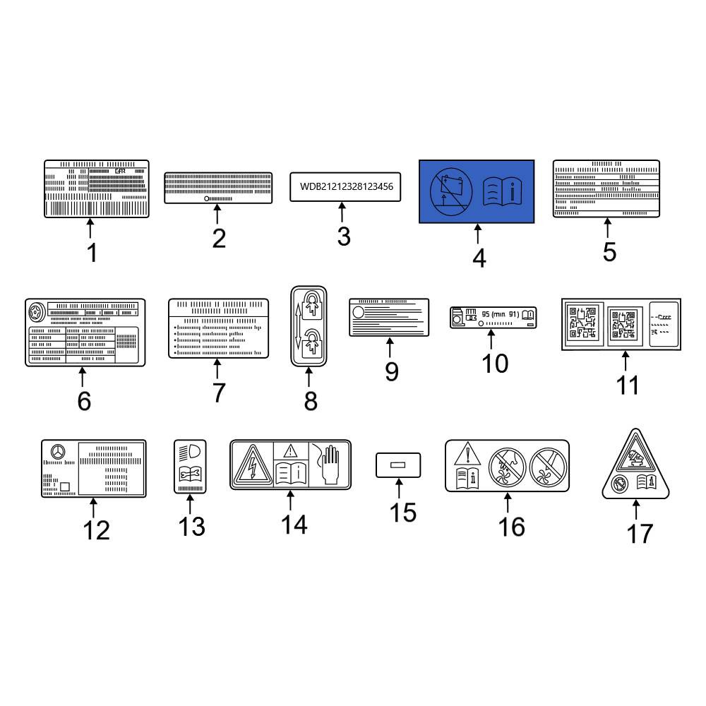 Mercedes-Benz OE 0005840613 - Caution Label