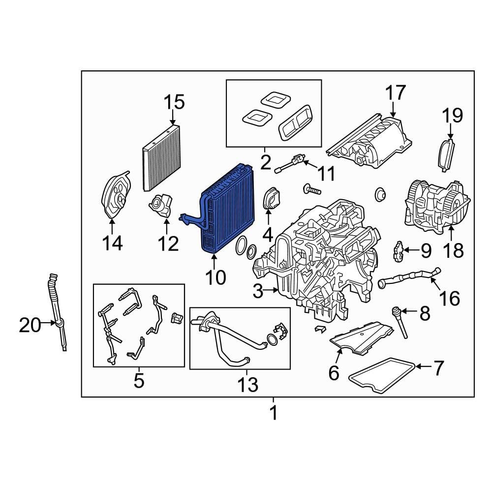 Mercedes-Benz OE 2228302101 - A/C Evaporator Core