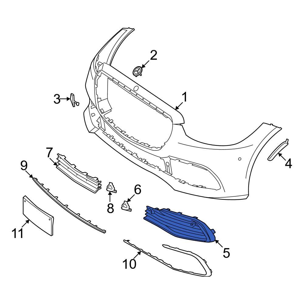 Mercedes-Benz OE 2238855603 - Front Lower Grille