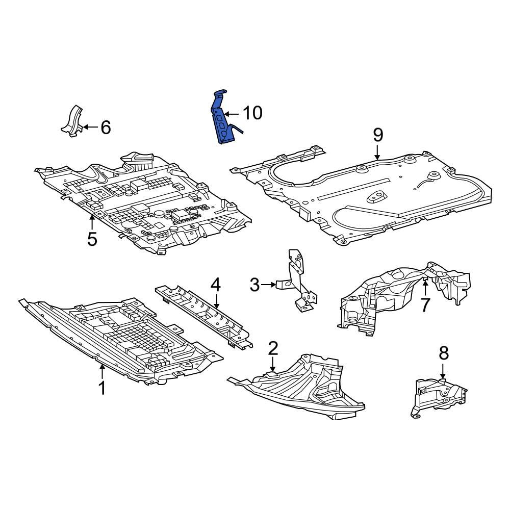 Mercedes-Benz OE 2235245600 - Floor Pan Splash Shield Bracket