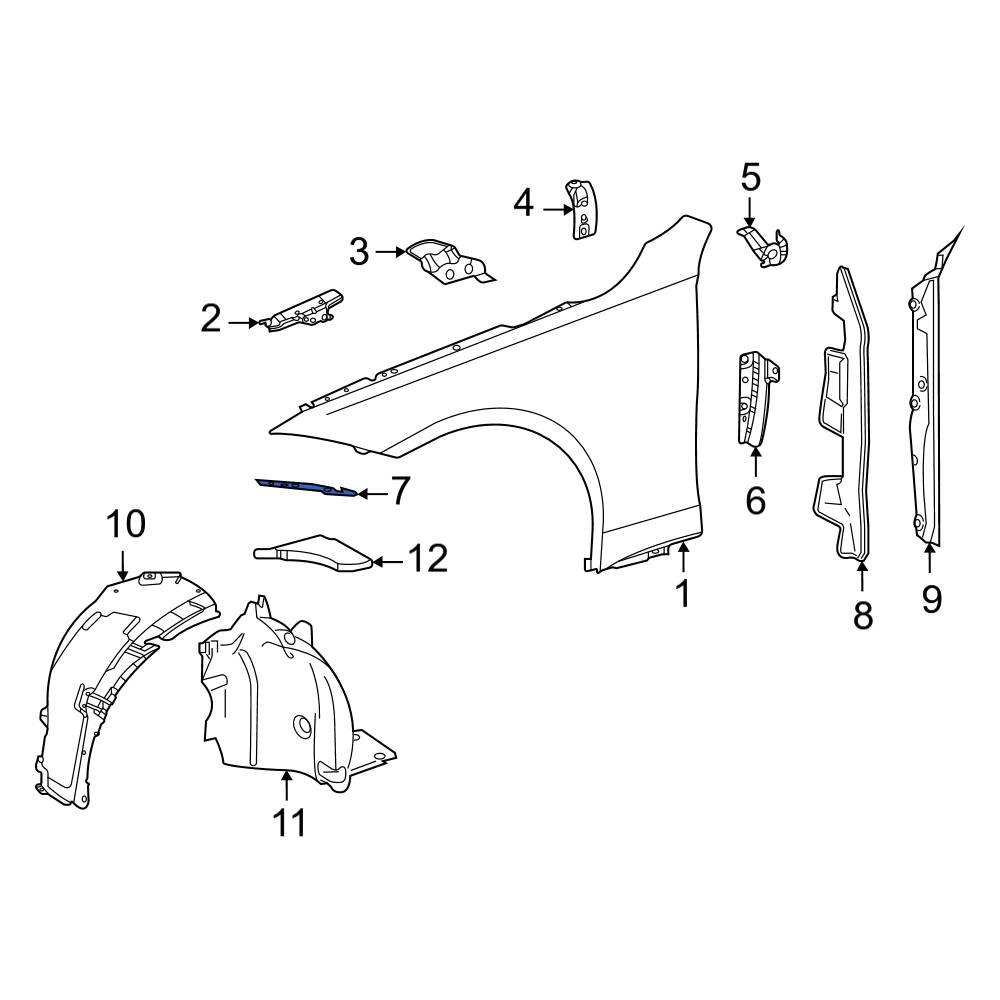 Mercedes-Benz OE 2239830100 - Front Left Fender Seal