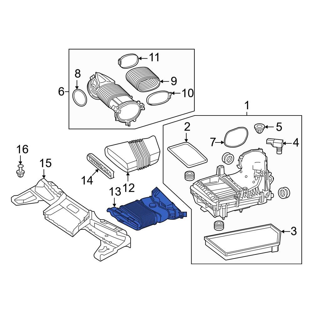 Mercedes-Benz OE 2560940400 - Front Left Engine Air Intake Hose
