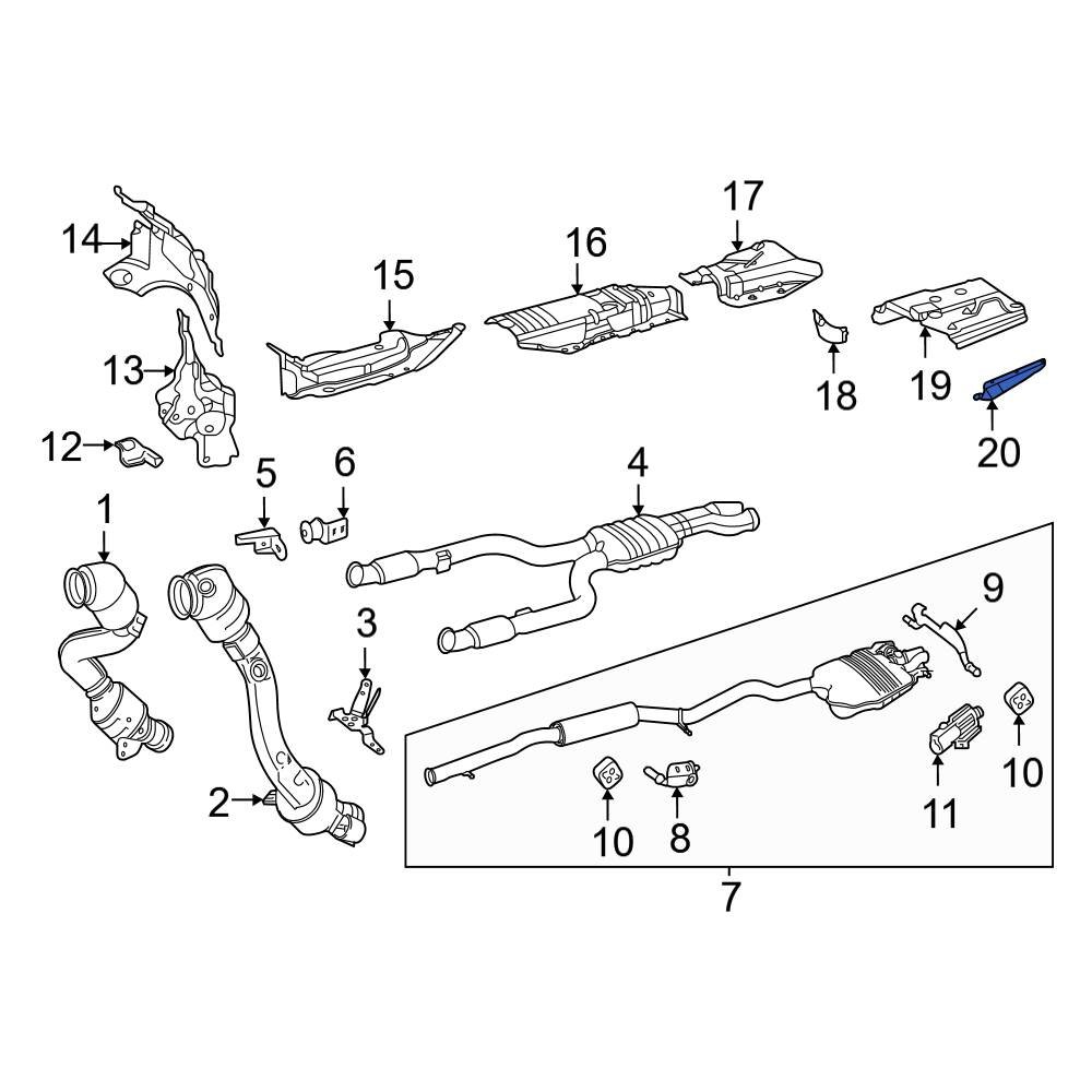 Mercedes-Benz OE 2236806300 - Rear Left Exhaust Muffler Heat Shield