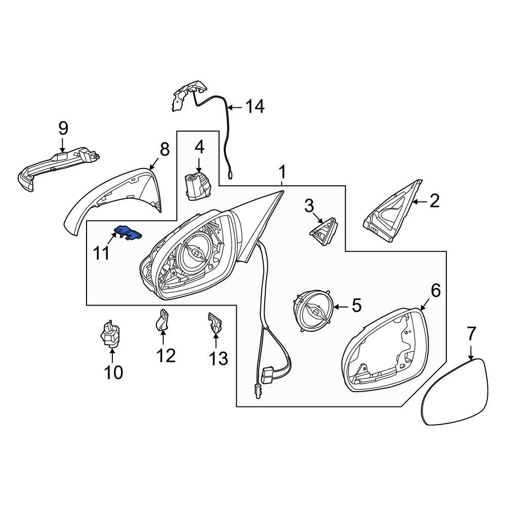 Mercedes-Benz OE 2238207102 - Front Left Park Assist Camera Bracket