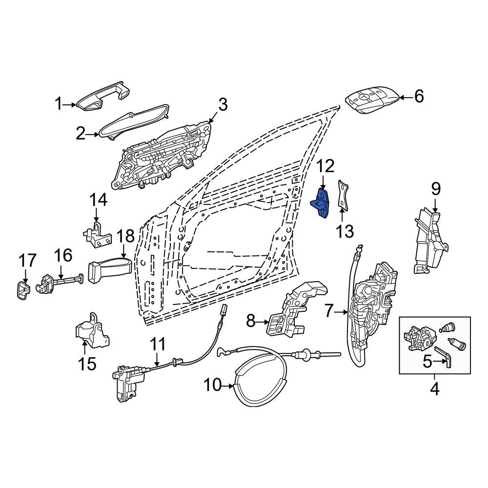Mercedes-Benz OE 0997232200 - Front Door Lock Striker Plate