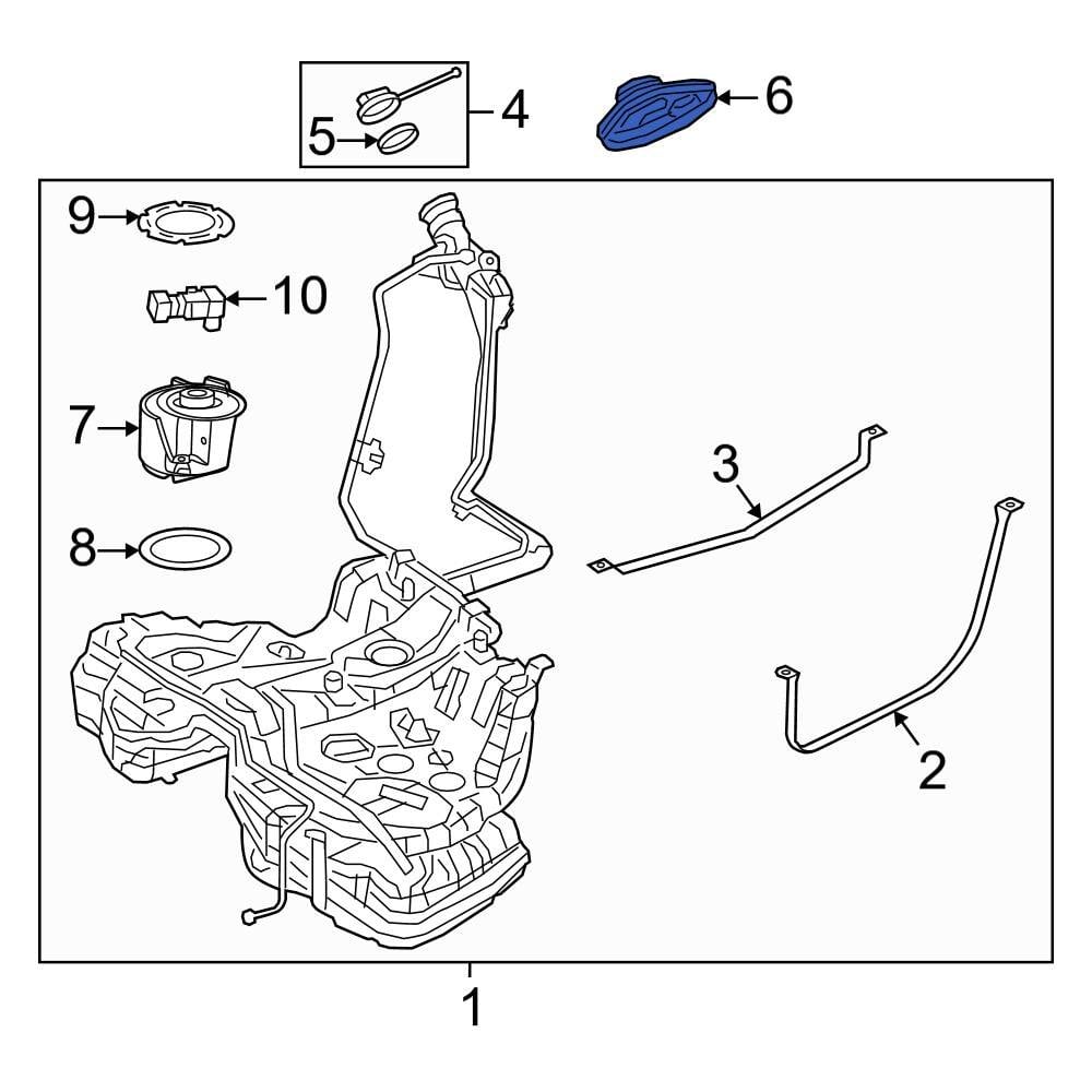 Mercedes-Benz OE 2234710900 - Fuel Filler Neck Seal