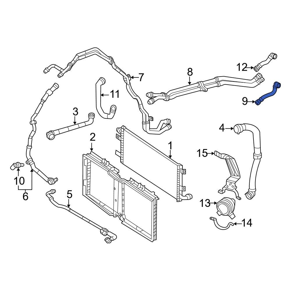 Mercedes-Benz OE 1675019002 - Drive Motor Battery Pack Coolant Hose