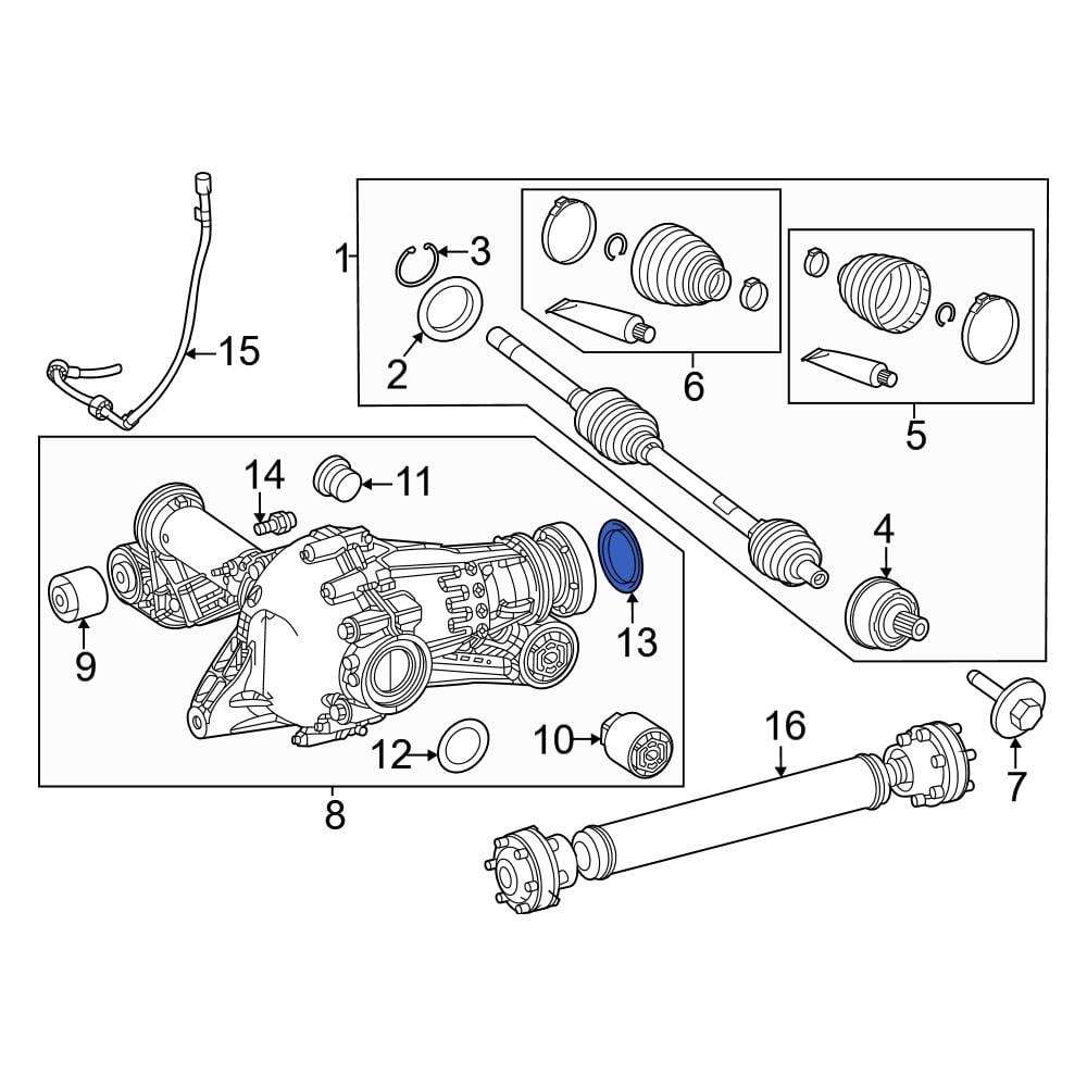 Mercedes-Benz OE 1643370059 - Front Differential Pinion Seal